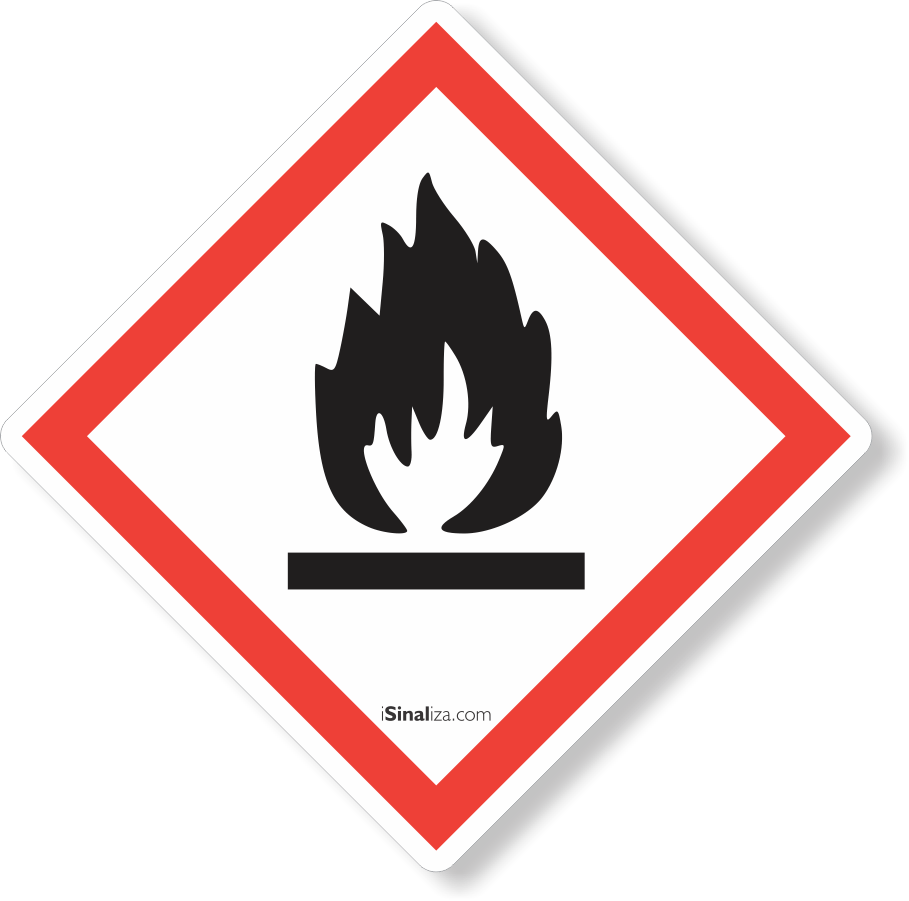 Pacote de Etiqueta Ghs Risco De Inflamabilidade (10 Und) - iSinaliza ...