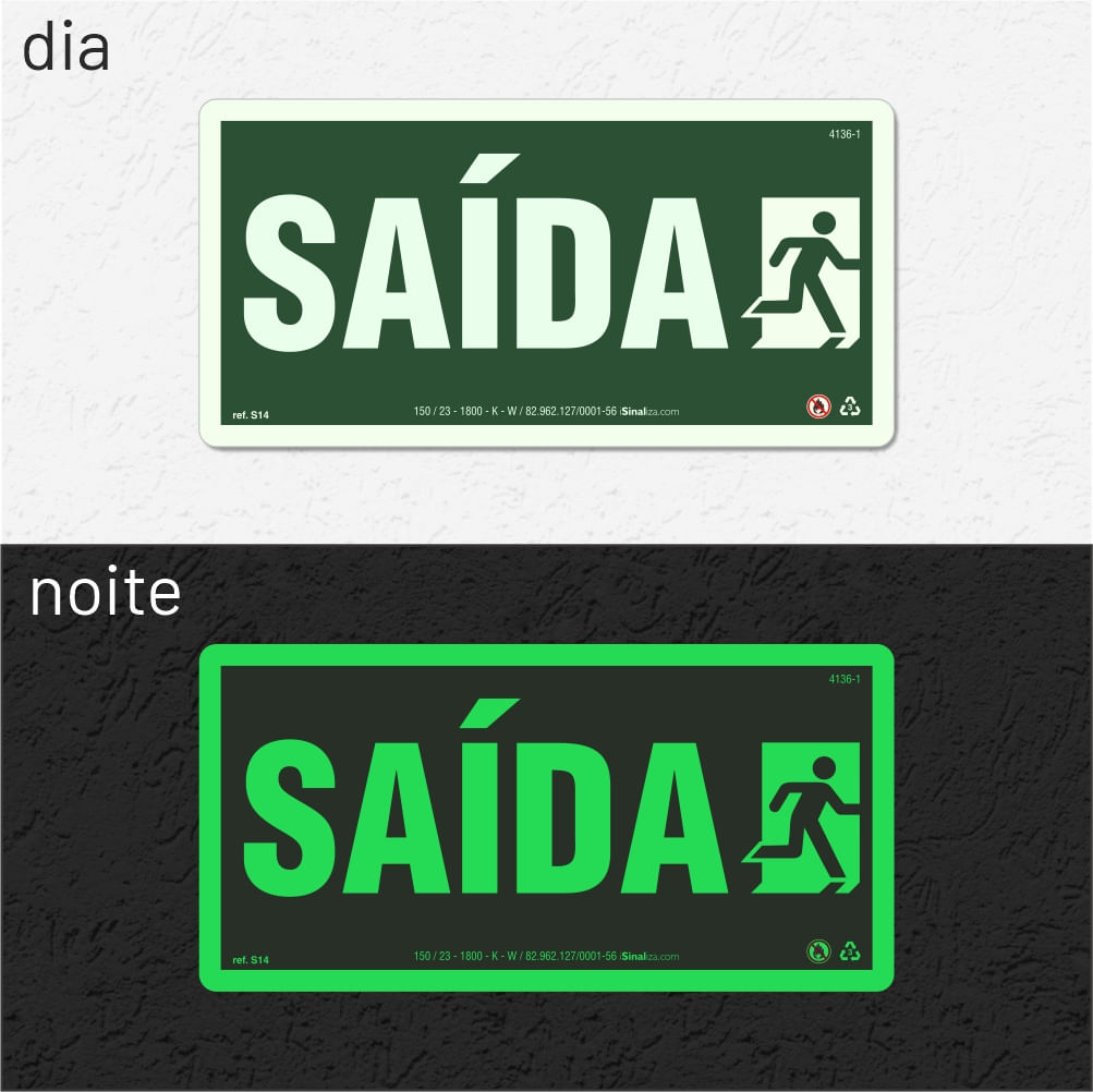 PLACA ROTA DE FUGA SAÍDA FOTOLUMINESCENTE S14 - iSinaliza.com - Loja de ... PLACA ROTA DE FUGA SAÍDA FOTOLUMINESCENTE S14 - iSinaliza.com - Loja de ...