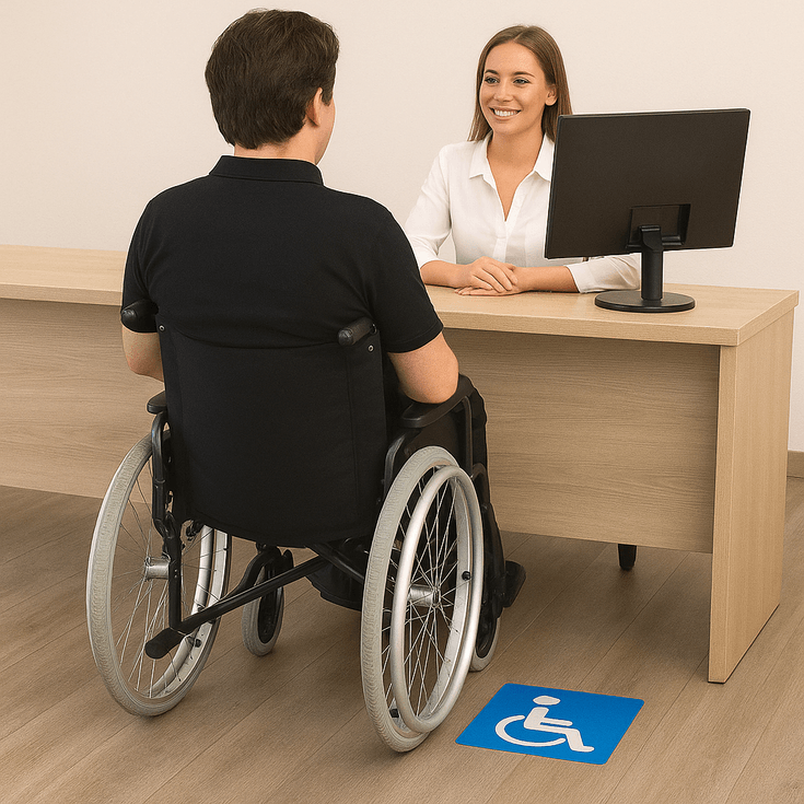 Adesivo Brilho Cadeirante Pcd SIA 30x30 Cm - Nbr 9050/2020 - iSinaliza ...